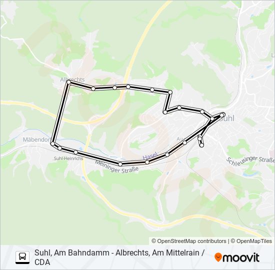 c1 Route: Schedules, Stops & Maps - Suhl, am Bahndamm (Updated)