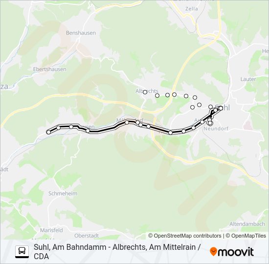 c1 Route: Schedules, Stops & Maps - Suhl, am Bahndamm (Updated)