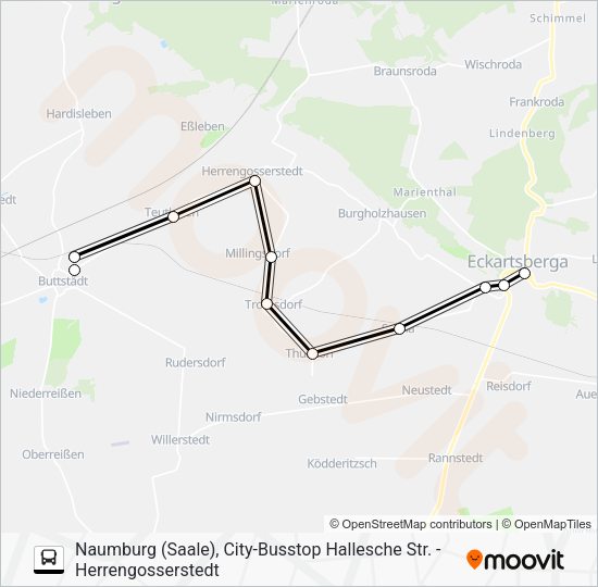 601 Route: Schedules, Stops & Maps - Buttstädt, Bahnhof (Updated)