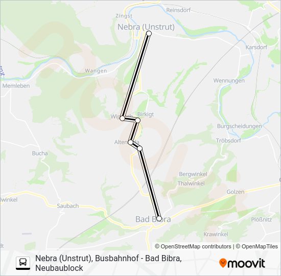633 Route: Schedules, Stops & Maps - Bad Bibra Neubaublock (Updated)