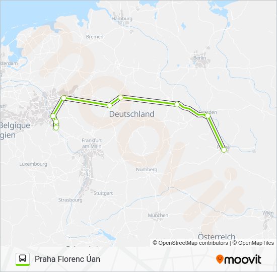 264 Route: Fahrpläne, Haltestellen & Karten - Praha Florenc Úan ...