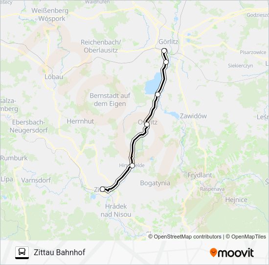 rb65 Route: Fahrpläne, Haltestellen & Karten - Zittau Bahnhof ...