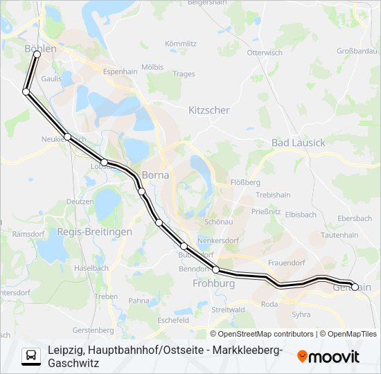 s6 Route: Fahrpläne, Haltestellen & Karten - Böhlen(Leipzig) (Aktualisiert)