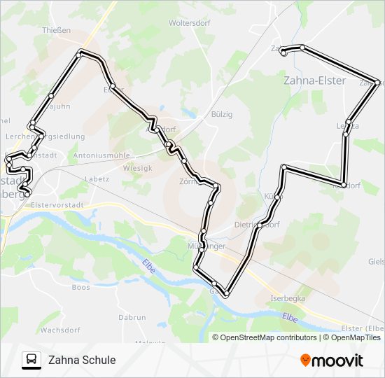 358 Route: Schedules, Stops & Maps - Zahna Schule (Updated)