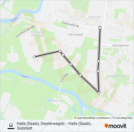 23 Route: Schedules, Stops & Maps - Halle (Saale), Lübecker Platz (Updated)