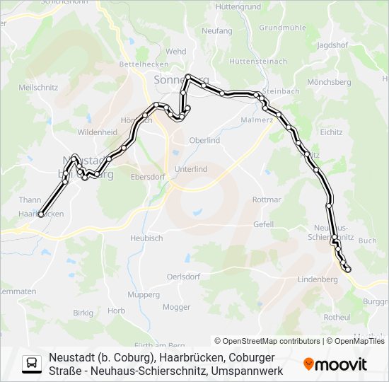 710 Route: Fahrpläne, Haltestellen & Karten - Neuhaus-Schierschnitz ...