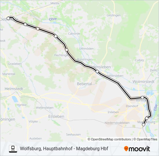 re6 Route: Schedules, Stops & Maps - Magdeburg Hbf (Updated)