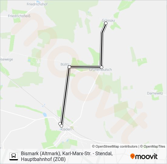 930 Route: Fahrpläne, Haltestellen & Karten - Grassau (Lkr. Stendal ...