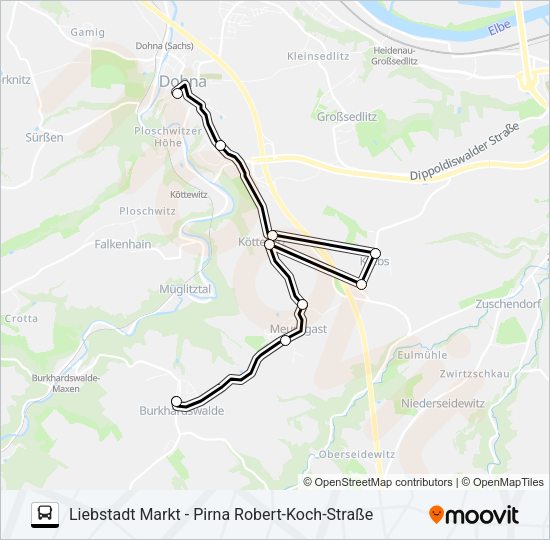 204 Route: Schedules, Stops & Maps - Burkhardswalde Dorfplatz (Updated)