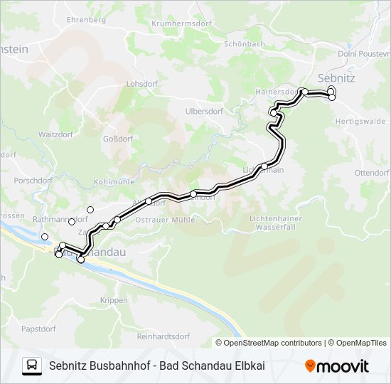 260 Route: Schedules, Stops & Maps - Bad Schandau Nationalparkbahnhof ...