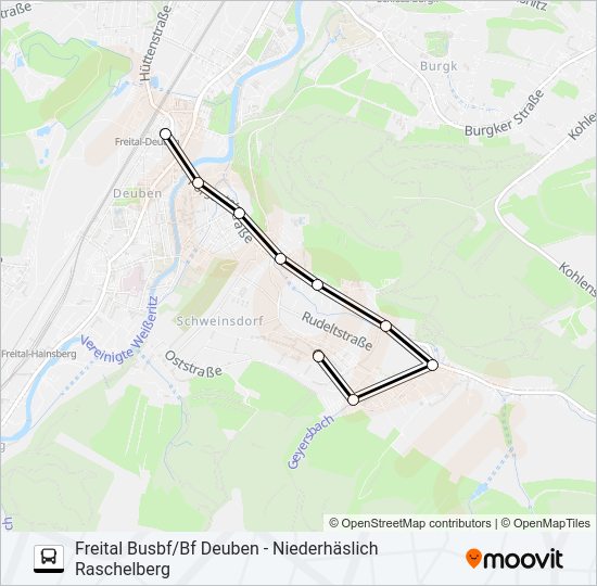 163 Route: Schedules, Stops & Maps - Freital Busbf/Bf Deuben (Updated)