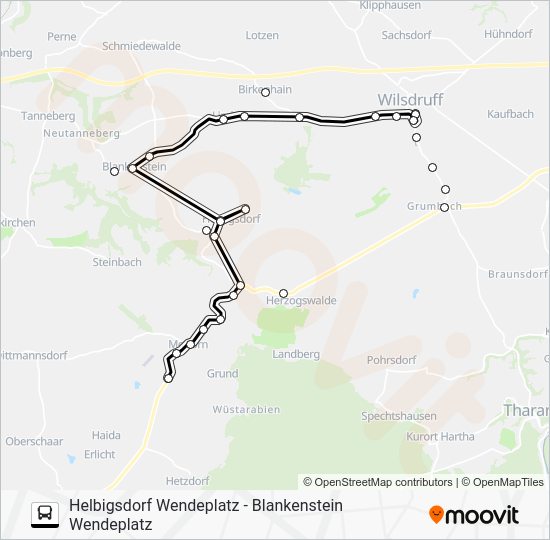 336 Route: Fahrpläne, Haltestellen & Karten - Wilsdruff Markt ...