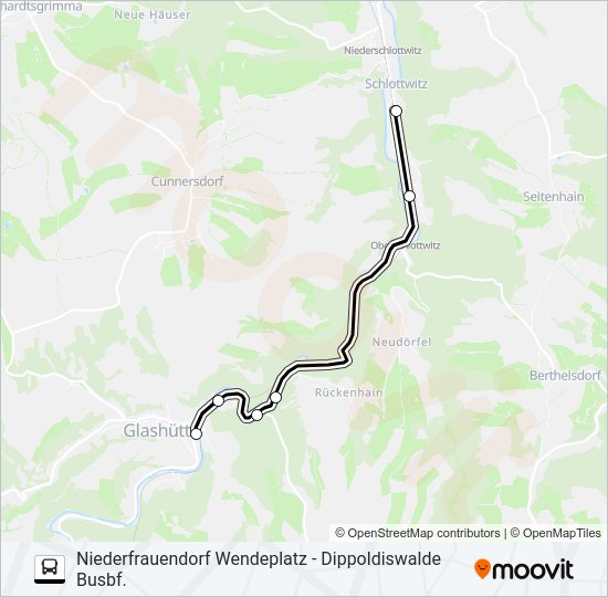 389 Route: Fahrpläne, Haltestellen & Karten - Schlottwitz Platz Des ...
