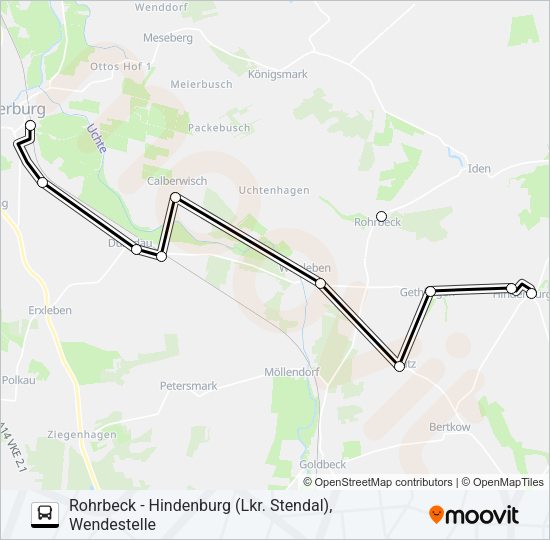 965 Route: Fahrpläne, Haltestellen & Karten - Hindenburg (Lkr. Stendal ...