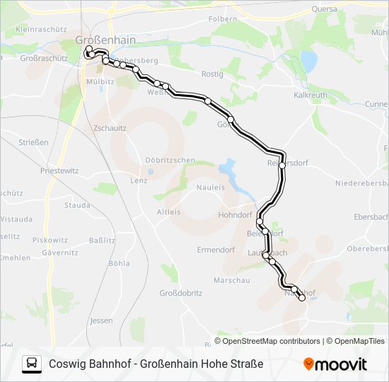 460 Route: Schedules, Stops & Maps - Großenhain Cottbuser Bahnhof (Updated)