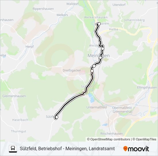 408 Route: Fahrpläne, Haltestellen & Karten - Meiningen, Landratsamt ...