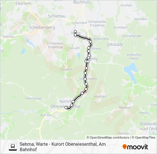 421 Route: Fahrpläne, Haltestellen & Karten - Kurort Oberwiesenthal, am ...