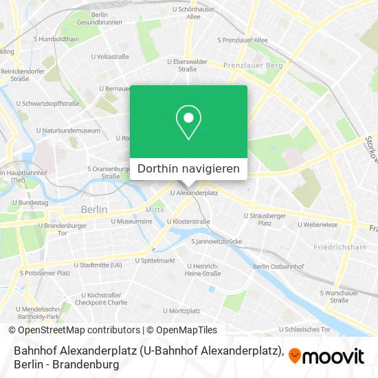 Wie komme ich mit Bus, Bahn oder U-Bahn nach Bahnhof Alexanderplatz (U ...