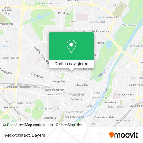 Wie komme ich zu der Maxvorstadt mit dem Bus, der U-Bahn, der ...