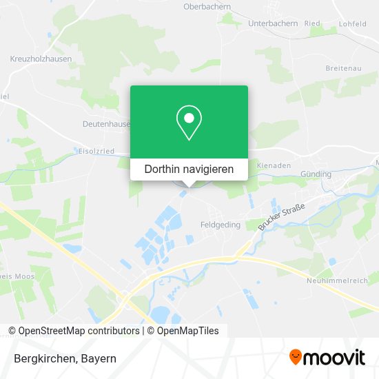 Wie komme ich zu Bergkirchen mit dem Bus oder der Bahn?