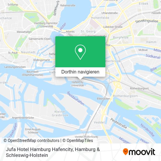Wie komme ich mit U-Bahn, Bus, Bahn, S-Bahn oder Fähre nach Jufa Hotel ...