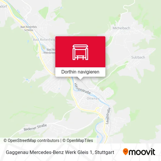 Gaggenau Mercedes-Benz Werk Gleis 1 station - Routen, Fahrpläne und Tarife