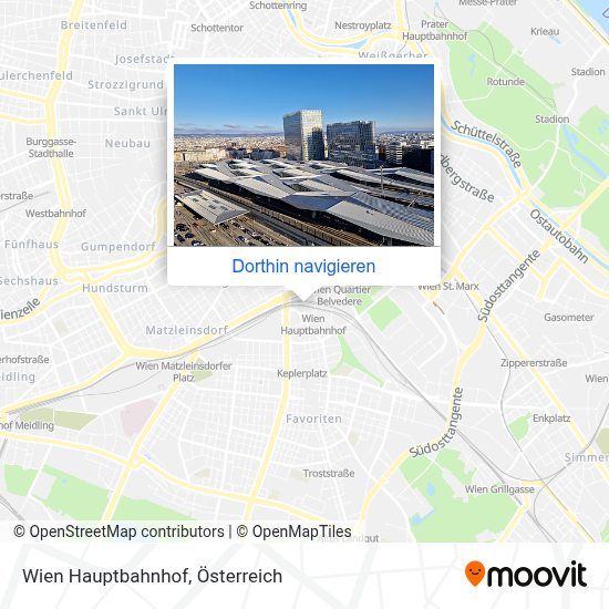 Wien Hauptbahnhof station - Routen, Fahrpläne und Tarife