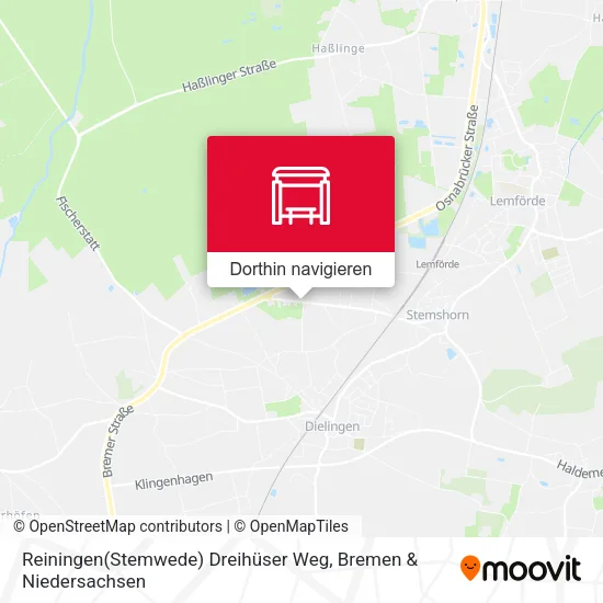 Reiningen(Stemwede) Dreihüser Weg - Routen, Fahrpläne und Tarife