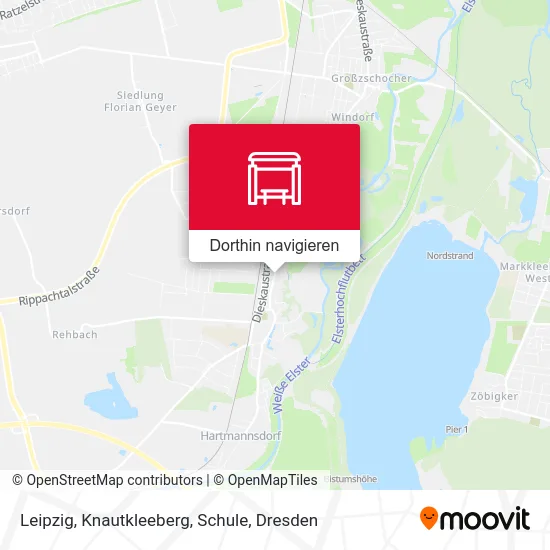 Leipzig, Knautkleeberg, Schule - Routen, Fahrpläne und Tarife