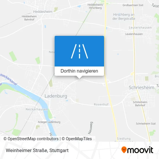 Wie komme ich nach Weinheimer Straße, Ladenburg mit Bus, Bahn oder ...