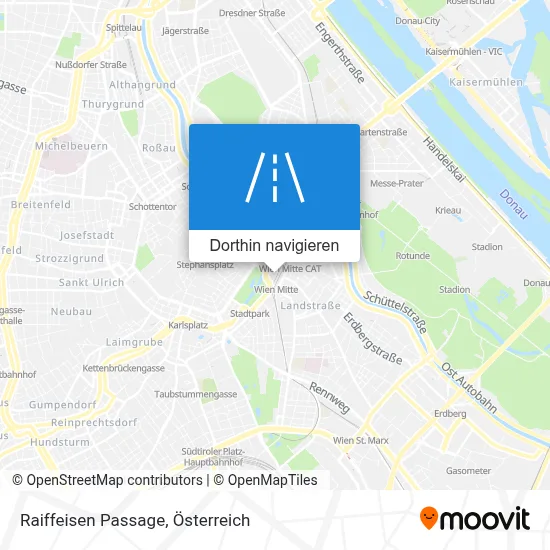 Wie komme ich nach Raiffeisen Passage, Landstraße mit Bus, U-Bahn, Bahn ...