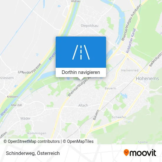 Wie komme ich nach Schinderweg, Gemeinde Altach mit Bus oder Bahn?