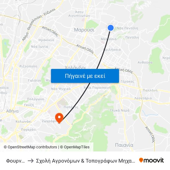 Φουρνος έως Σχολή Αγρονόμων & Τοπογράφων Μηχανικών με τη δημόσια ...
