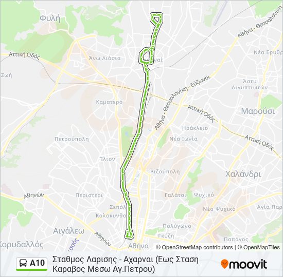 Α10 Route: Schedules, Stops & Maps - Σταθμος Λαρισης - Αχαρναι (Εως ...