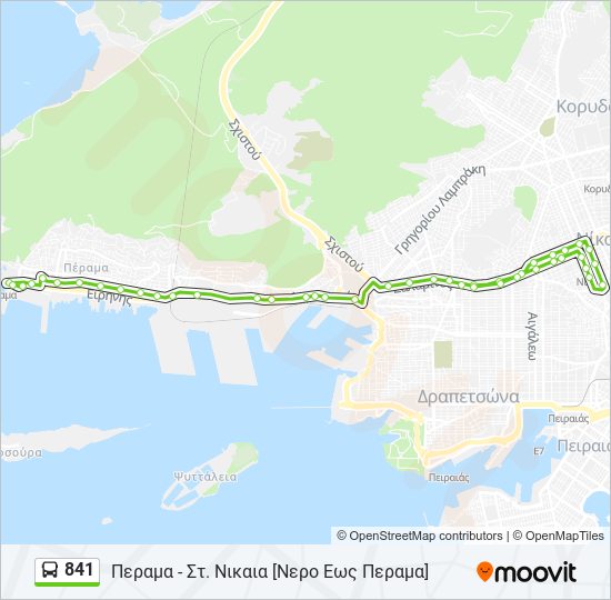 841 Route: Schedules, Stops & Maps - Περαμα - Στ. Νικαια [Νερο Εως ...