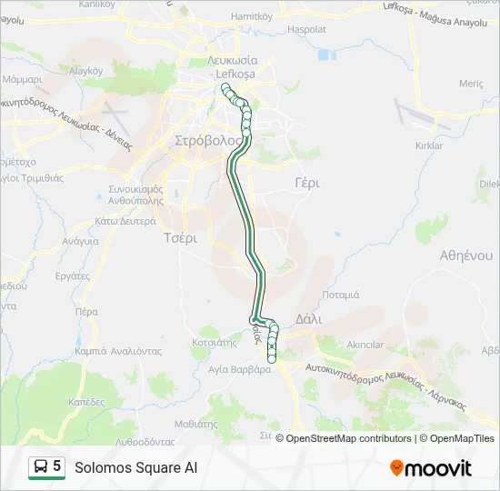 5 Route: Schedules, Stops & Maps - Solomos Square Al (Updated)