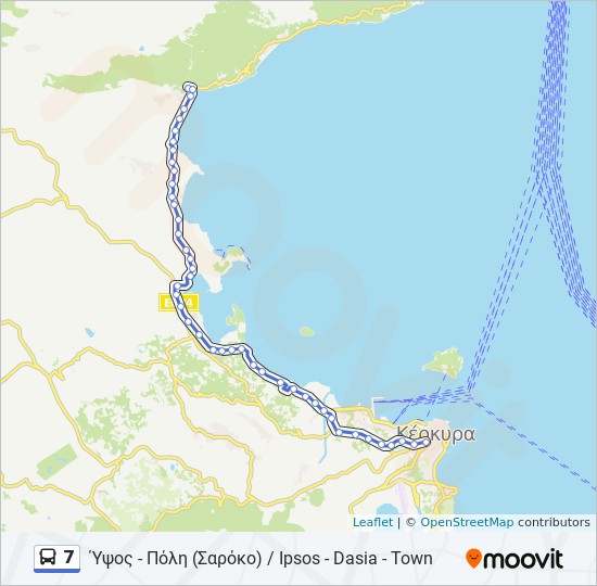 7 Route: Schedules, Stops & Maps - Ύψος - Πόλη (Σαρόκο) / Ipsos - Dasia ...