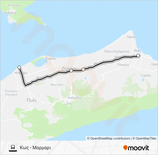KOS MARMARI Route: Schedules, Stops & Maps - Kos - Marmari (Updated)