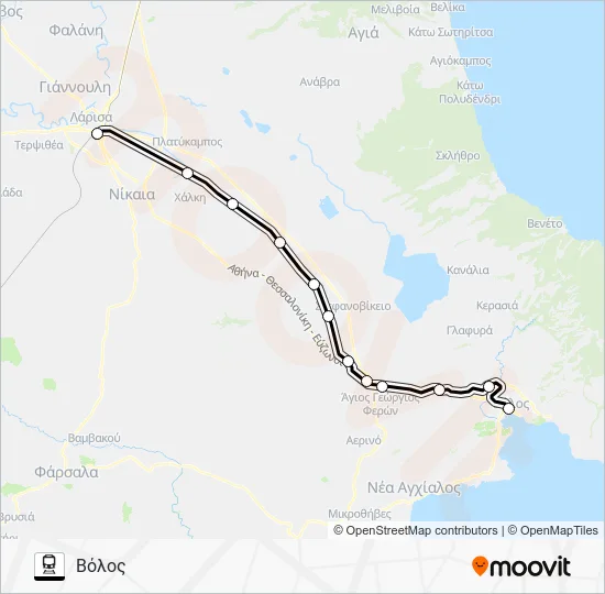 ΛΆΡΙΣΑ ΒΌΛΟΣ Διαδρομή: Δρομολόγια, Στάσεις & Χάρτες - Βόλος (Ενημερώθηκε)