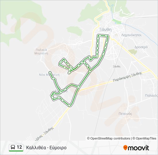 12 Route: Schedules, Stops & Maps - Καλλιθέα - Εύμοιρο (Updated)