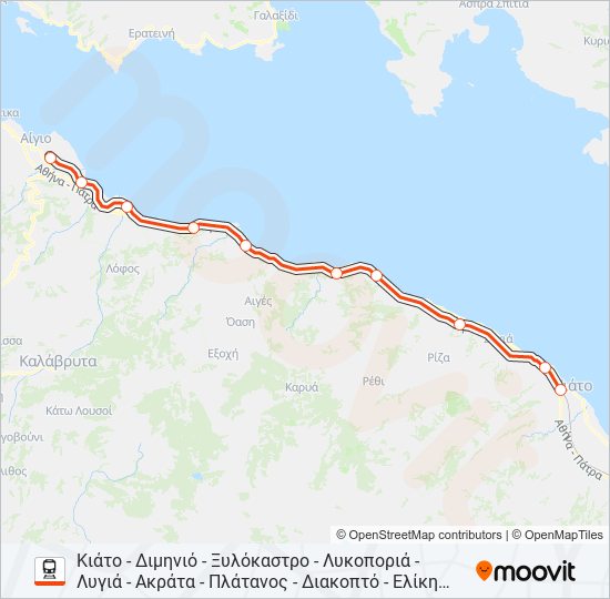 κιατοαιγιο Διαδρομή: Δρομολόγια, Στάσεις & Χάρτες - Κιάτο - Διμηνιό ...