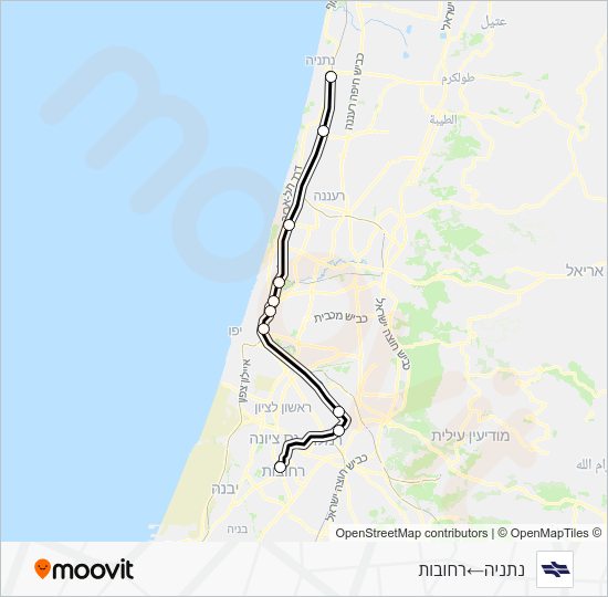 נתניה רחובות Route: Schedules, Stops & Maps - נתניה‎→רחובות (Updated)