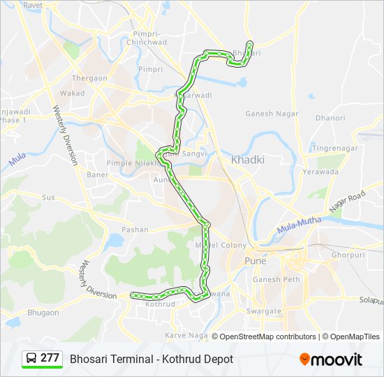 277 Route: Schedules, Stops & Maps - Kothrud Depot (Updated)