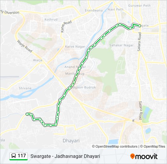 117 Route: Schedules, Stops & Maps - Jadhavnagar Dhayari (Updated)