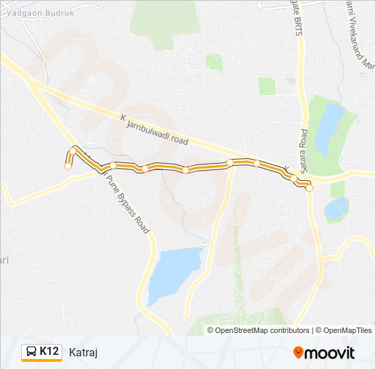 k12 Route: Schedules, Stops & Maps - Katraj (Updated)