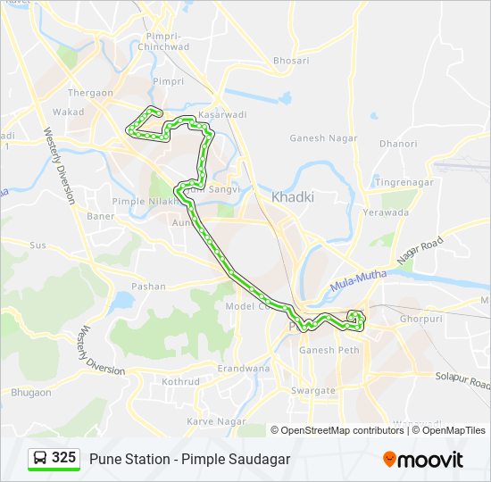 325 Route: Schedules, Stops & Maps - Pimple Saudagar (Updated)