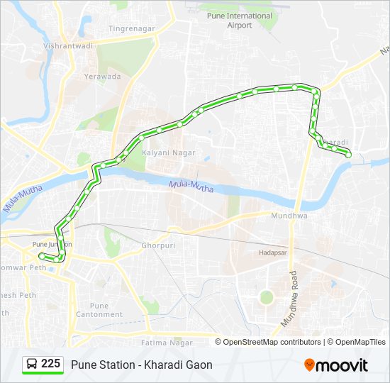 225 Route: Schedules, Stops & Maps - Pune Station (Updated)