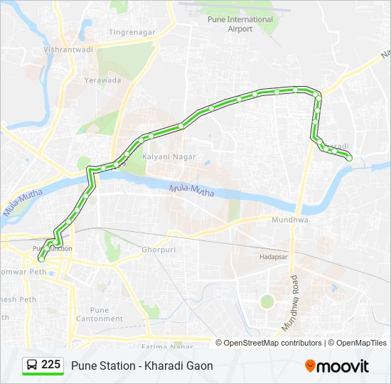 225 Route: Schedules, Stops & Maps - Kharadi Gaon (Updated)