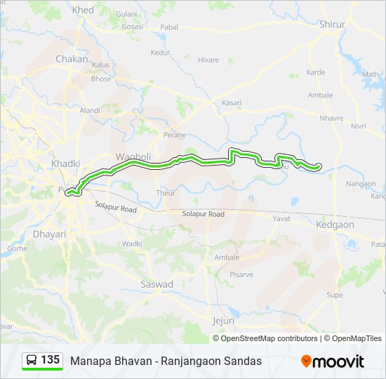 135 Route: Schedules, Stops & Maps - Manapa Bhavan (Updated)