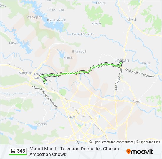 343 Route: Schedules, Stops & Maps - Maruti Mandir Talegaon Dabhade ...